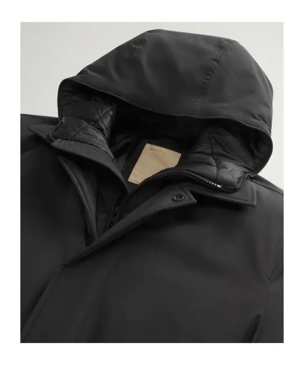 Woolrich Removable Hooded Jacket With Primaloft Ecoblack Padding - Black