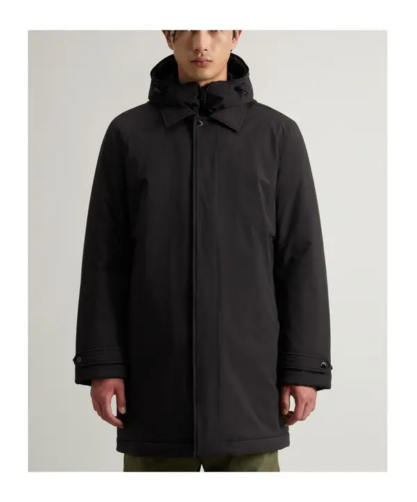 Woolrich Removable Hooded Jacket With Primaloft Ecoblack Padding - Black