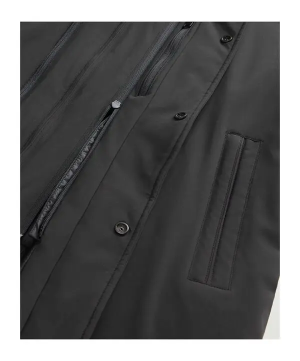 Woolrich Removable Hooded Jacket With Primaloft Ecoblack Padding - Black