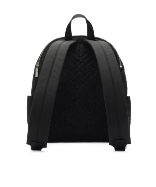 Burberry Backpack With Equestrian Knight Appliqu - Black