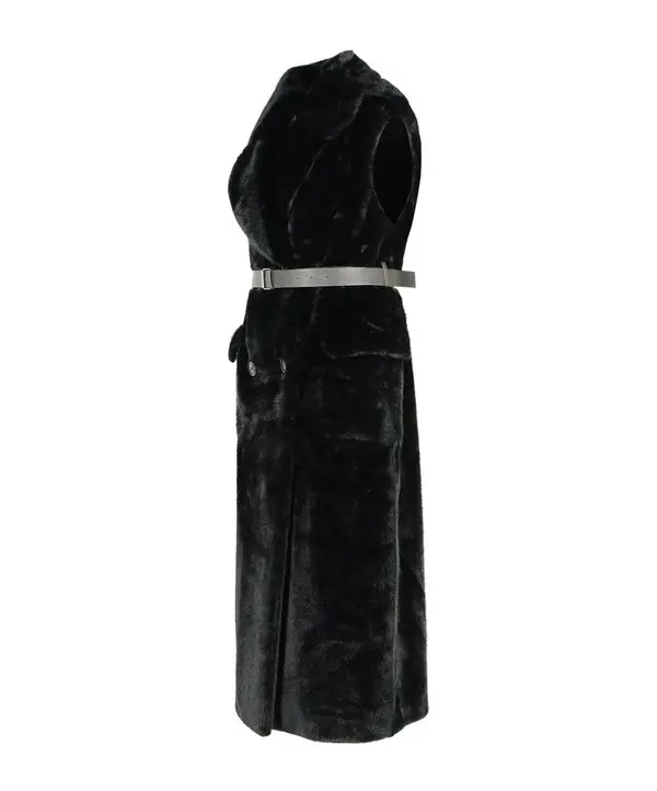 P.a.r.o.s.h Sleeveless Long Vest With Lapel Collar