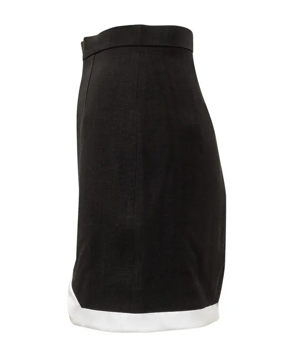 Casablanca Curved Cut-out Detailed Mini Skirt - Black
