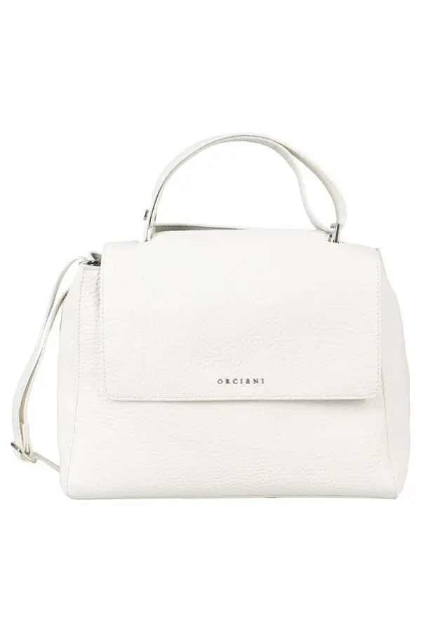 ORTIGNI Logo Handbag - White