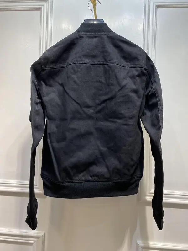 Rick Owens Logo Zipper Bomber Jacket - Black