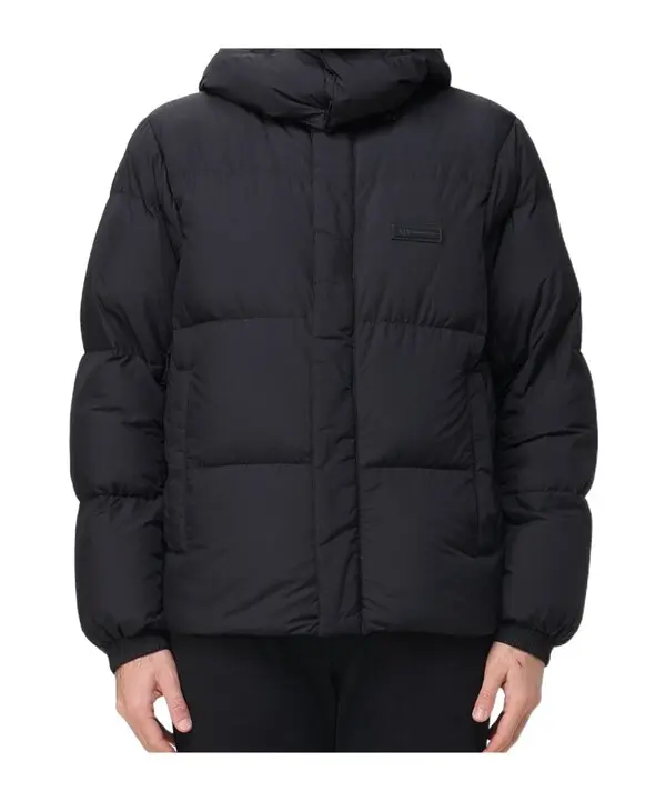 Armani Exchange Long Sleeve Padded Jacket With Hood - Black