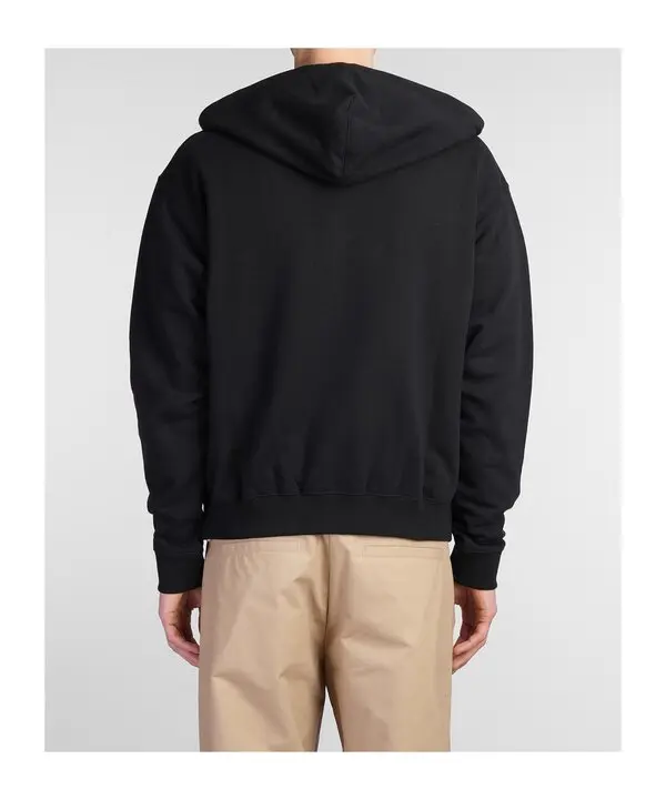 JIL SANDER Oversized Fit Zipped Hoodie - Black