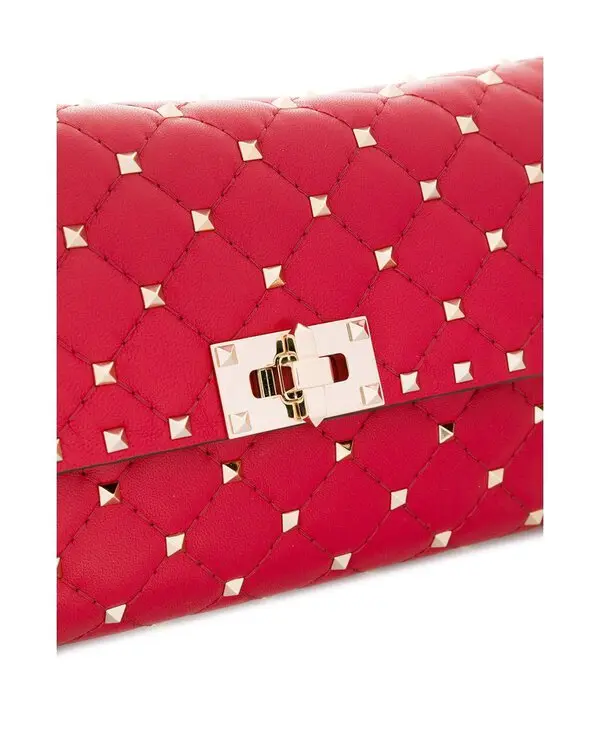 Valentino Garavani Rockstud Spike Shoulder Bag - Red