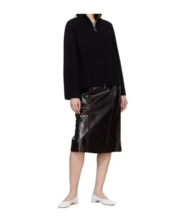 Loulou De Saison Gabi Zipped Stand-collar Cardigan