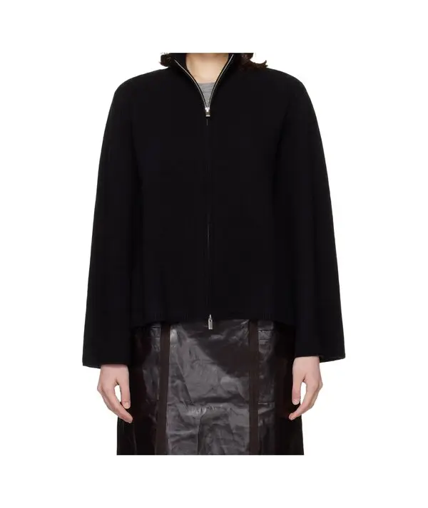 Loulou De Saison Gabi Zipped Stand-collar Cardigan