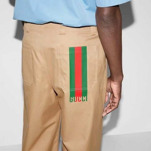 Gucci Logo Detailed Straight-leg Trousers