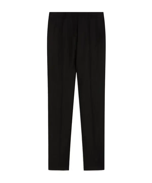 Sportmax Flared Viscose And Linen Twill Trousers