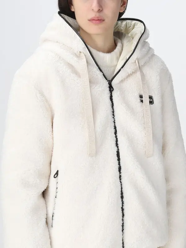 Duvetica Long-sleeved Hooded Casual Jacket - White