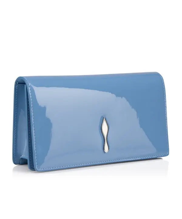 CHRISTIAN LOUBOUTIN Bettina Foldover Clutch Bag - Blue