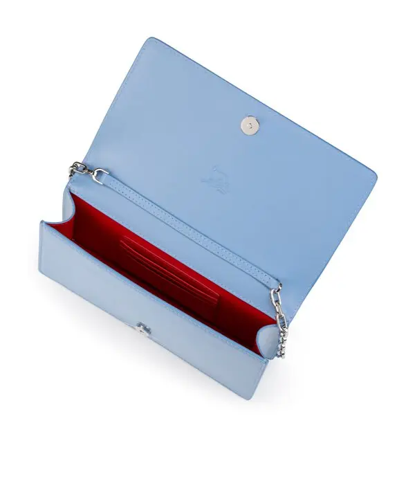 CHRISTIAN LOUBOUTIN Bettina Foldover Clutch Bag - Blue