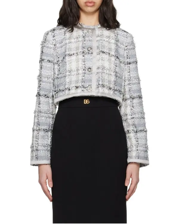 Dolce & Gabbana Cropped Tweed Jacket
