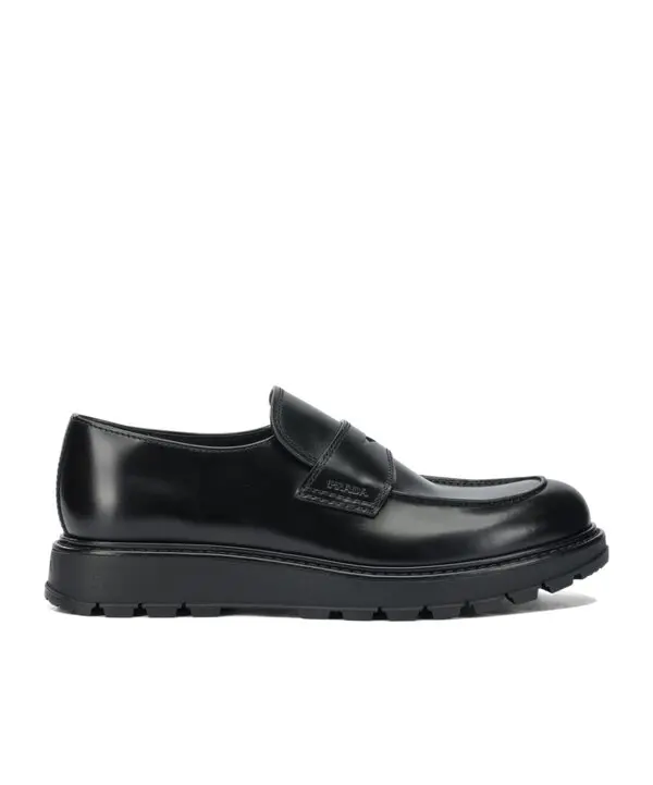 Prada Logo-detailed Slip-on Loafers