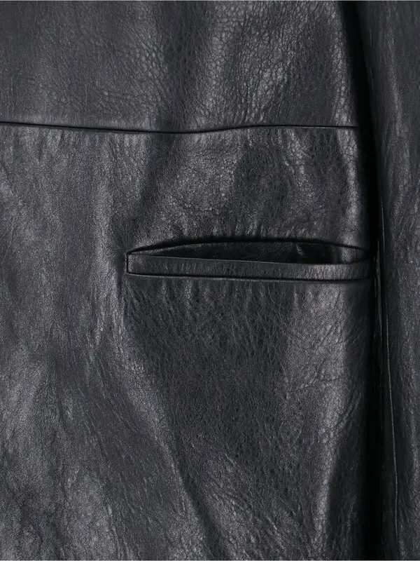 Rick Owens Single-breasted Leather Blazer