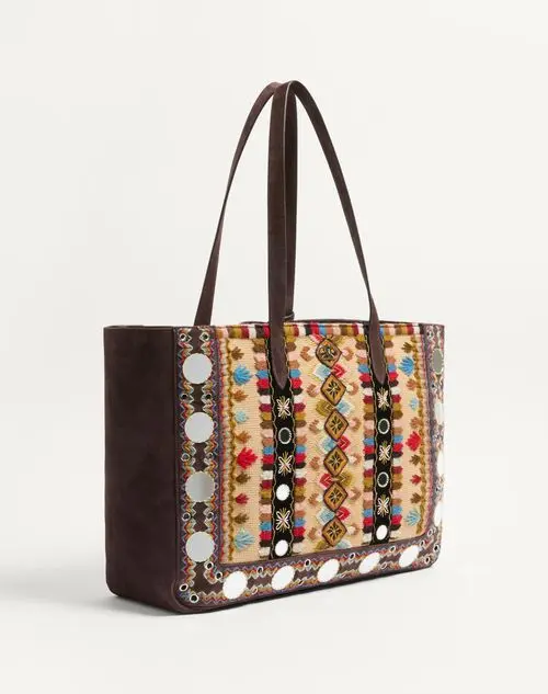 Valentino Garavani Vlogo Signature Embroidered Tote Bag
