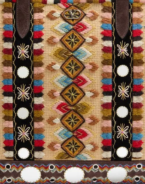 Valentino Garavani Vlogo Signature Embroidered Tote Bag