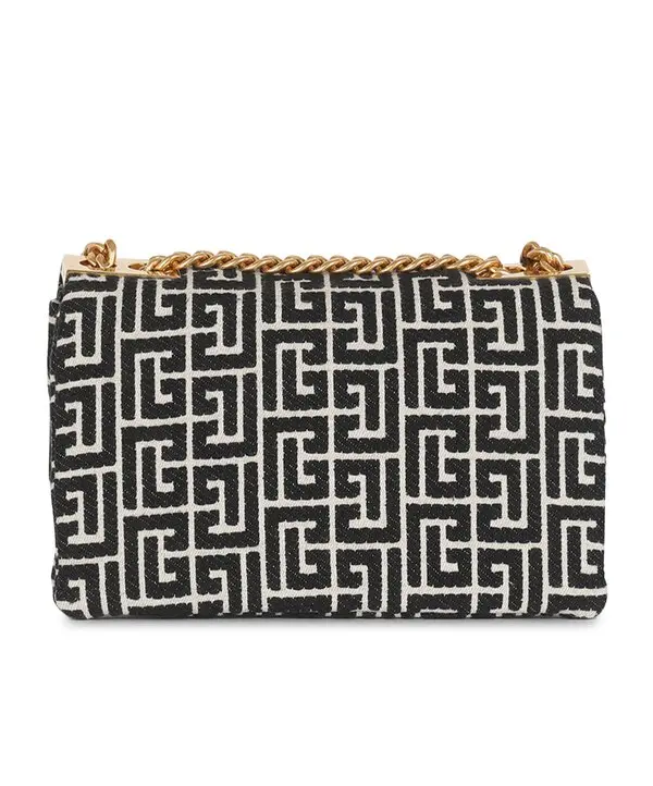 Balmain 1945 Soft Small Monogrammed Shoulder Bag