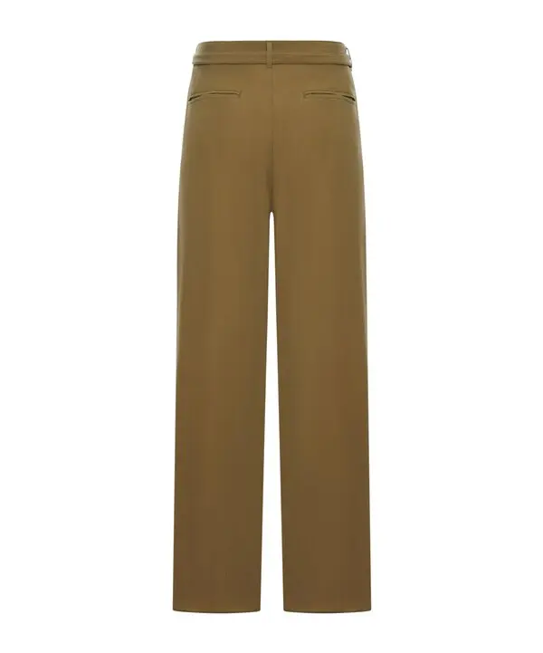 Giorgio Armani Pleated Relaxed-fit Pants - Brown