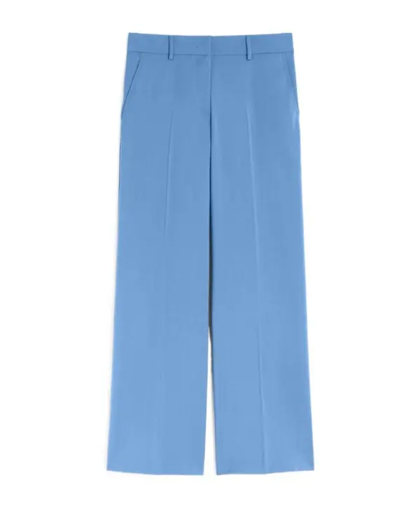 Max Mara Visivo Pressed Crease Pants - Light Blue