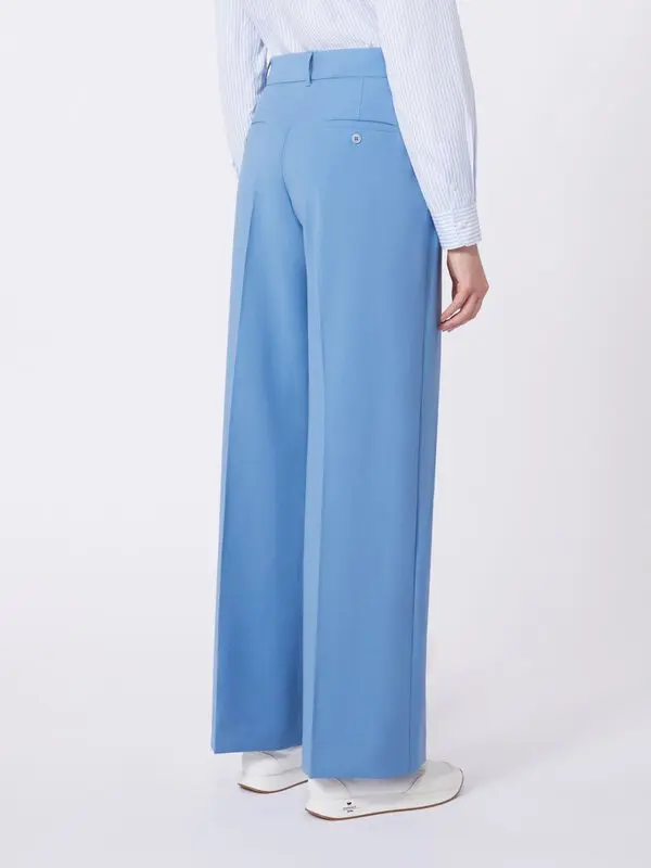 Max Mara Visivo Pressed Crease Pants - Light Blue