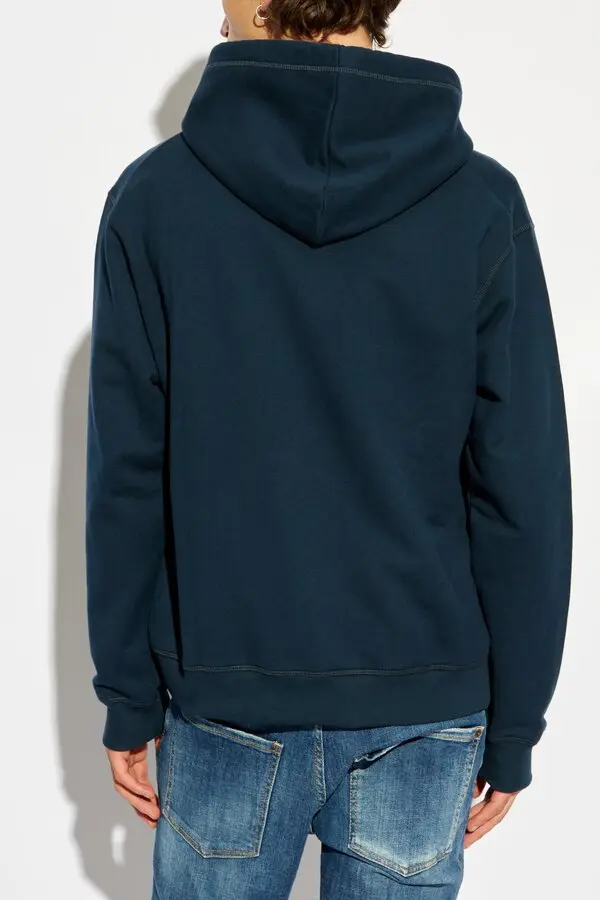 Dsquared2 Raised-logo Drawstring Hoodie - Black