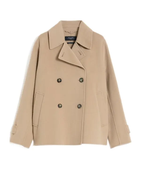 Max Mara Double-breasted Welt-pocket Coat - Camel