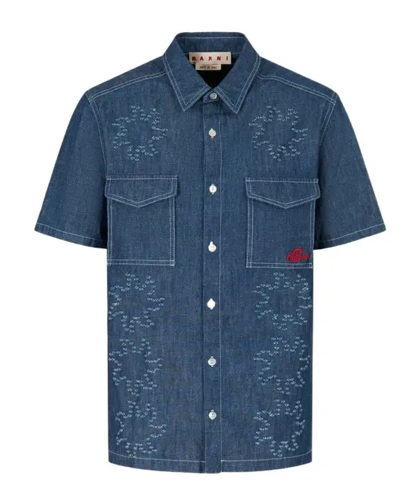 Marni Embroidered Short-sleeve Shirt