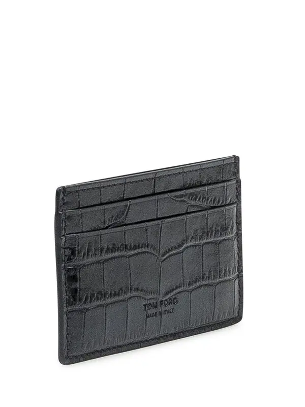 TOM FORD Crocodile-effect Cardholder
