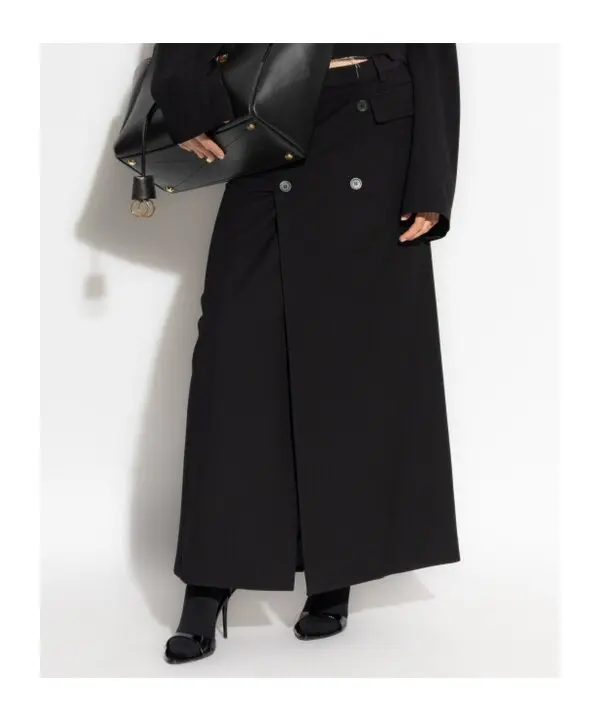 Balenciaga Maxi Skirt With Decorative Buttons