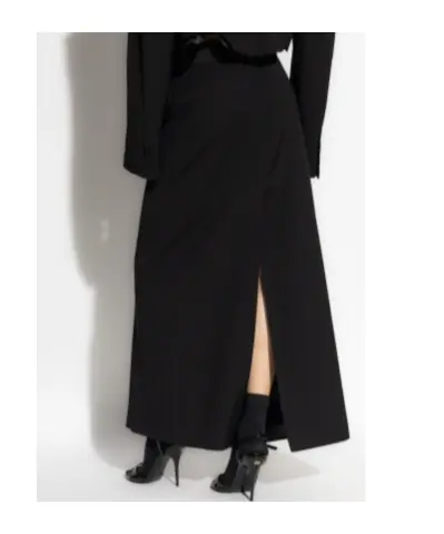 Balenciaga Maxi Skirt With Decorative Buttons