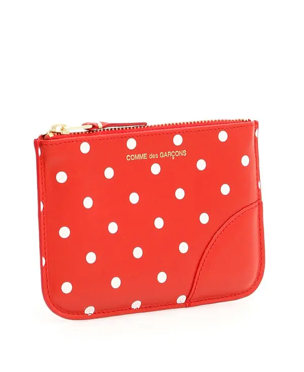 Comme Des Garçons Polka Dot Printed Coin Zipped Wallet