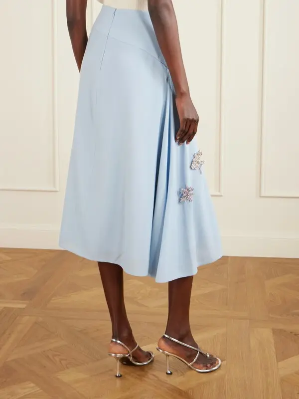 Erdem Embellished Draped Skirt