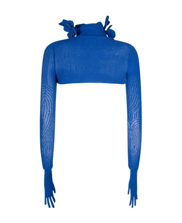 Off-White Ribbed Long-sleeved Sweater
