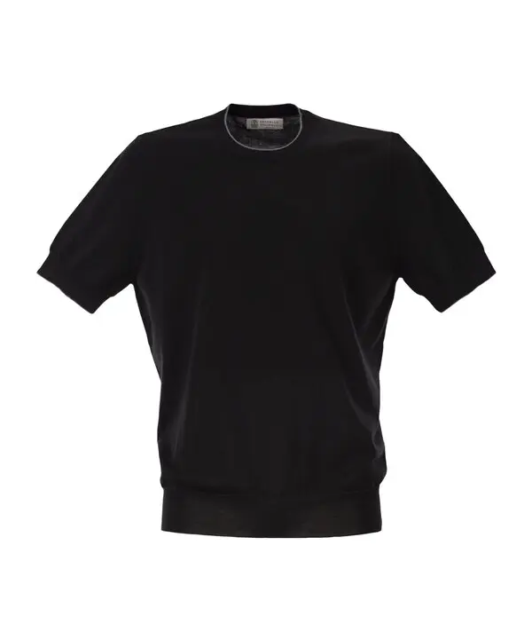 Brunello Cucinelli Crew-neck Ribbed Short-sleeve T-shirt