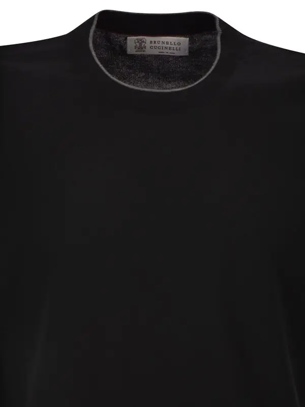 Brunello Cucinelli Crew-neck Ribbed Short-sleeve T-shirt