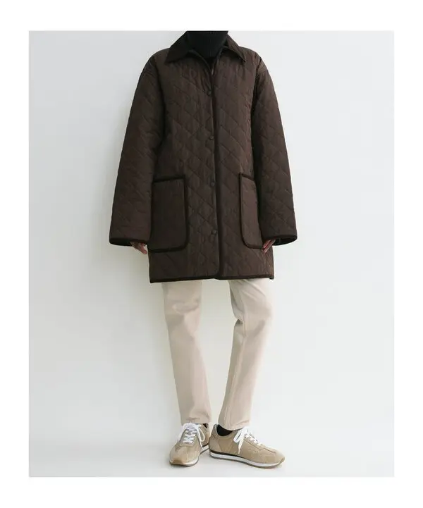 TOTEME Diamond-quilted Buttoned Jacket - Espresso