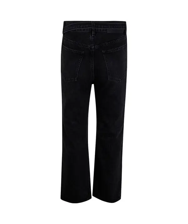 Sacai Straight-leg Belted Cropped Jeans