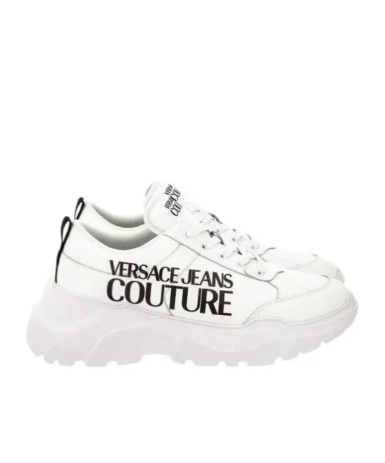 Versace Logo-printed Chunky Lace-up Sneakers - White