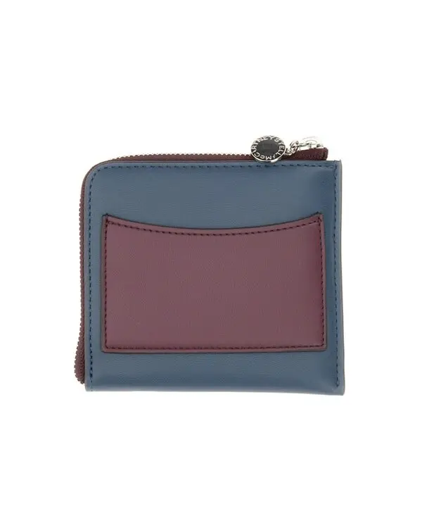 Stella McCartney Perforated Logo Zipped Wallet - Blue