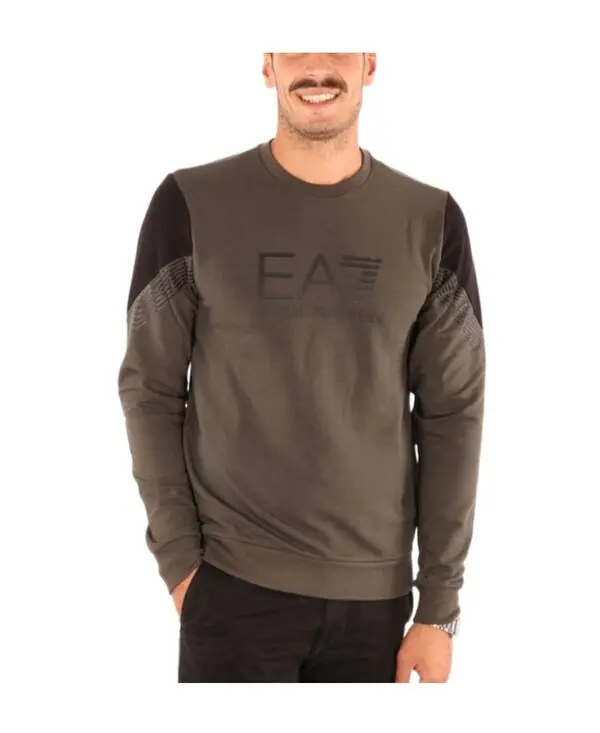 EA7 Logo-print Crew-neck Sweatshirt