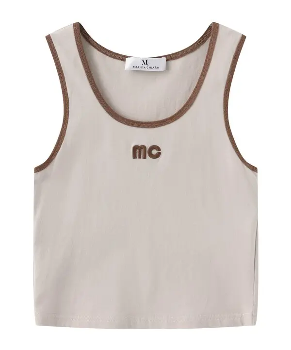 Marissa Chiara Crew Neck Vest With Lettering
