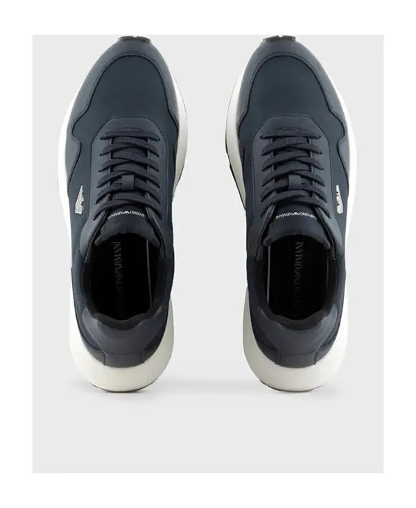 Emporio Armani Logo-appliqué Panelled Sneakers