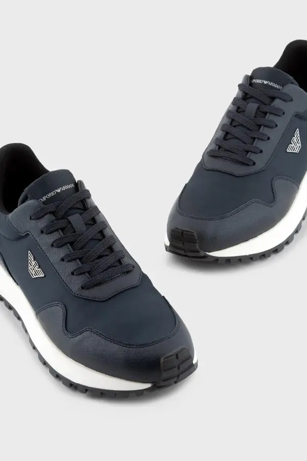 Emporio Armani Logo-appliqué Panelled Sneakers