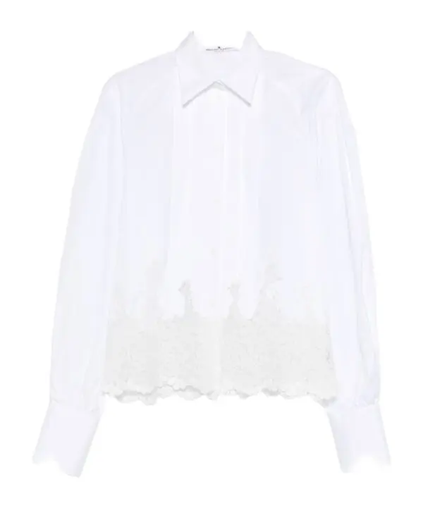 Ermanno Scervino Embroidered Hem Shirt - White