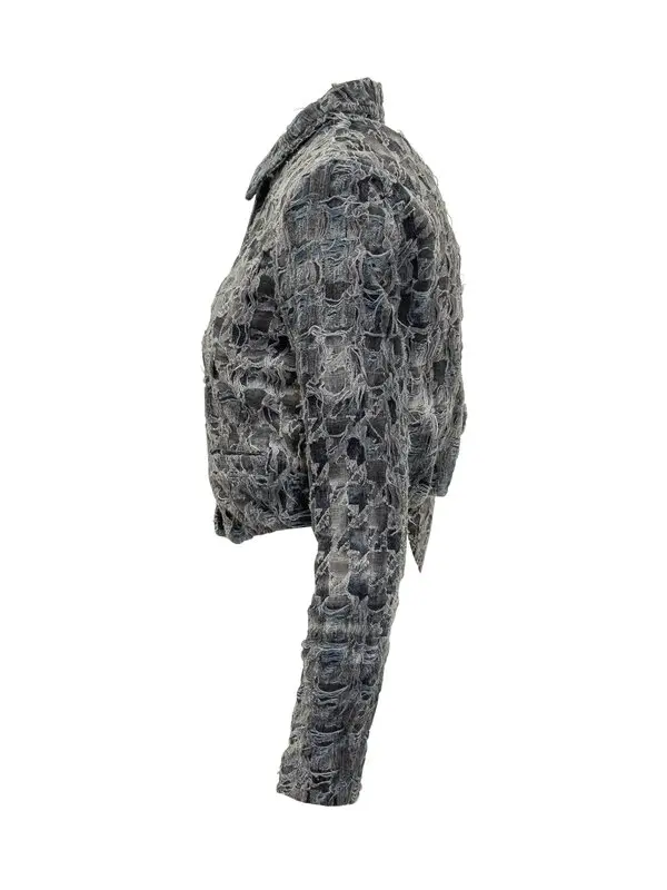 DIESEL® Distressed Cropped Denim Jacket