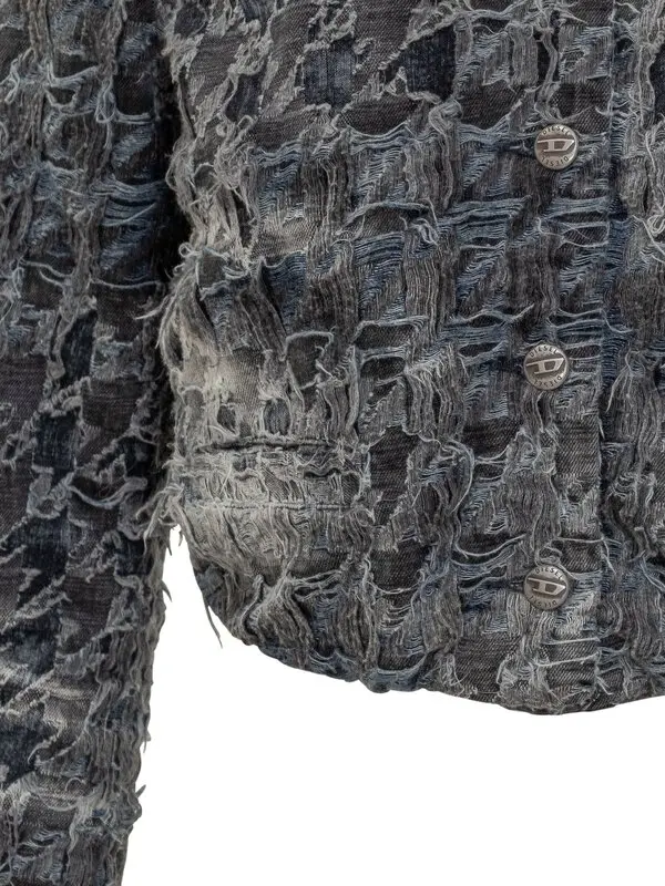 DIESEL® Distressed Cropped Denim Jacket