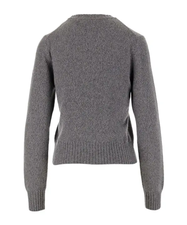 AMI Paris De Coeur Embroidered Knitted Jumper